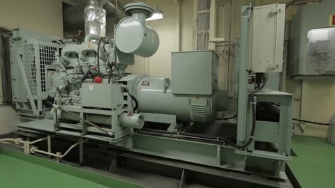 Emergency Diesel Generator Ship Stock Footage Video (100% Royalty-free ...