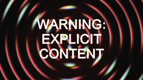 Text Warning Explicit Content Appears Over Stock Footage Video (100% ...