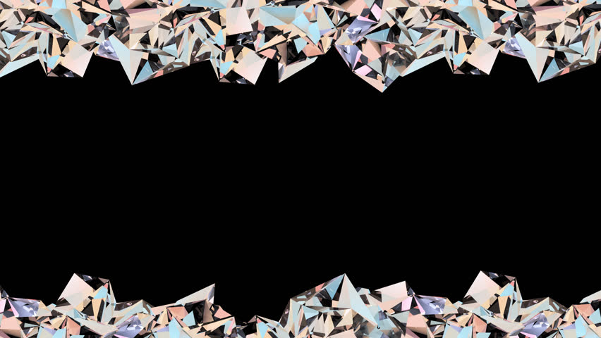 Diamond Crystal Border. Abstract 3d Stock Footage Video (100% Royalty ...