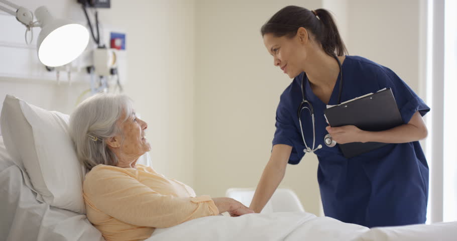 4k caring medical worker hospital talking Stock Footage Video (100% ...