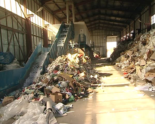 paper polythene plastic recycling industry waste Stock Footage Video ...