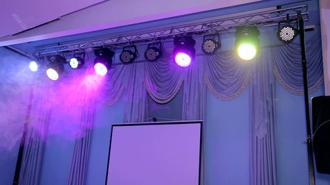 Dark Empty Stage Spot Lights Comedy Stock Illustration 1429625615 ...