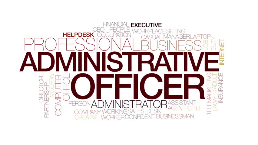 administrative officer animated word cloud kinetic Stock Footage Video ...