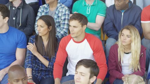 4k Sports Fans Crowd Expressing Disappointment Stock Footage Video (100 ...