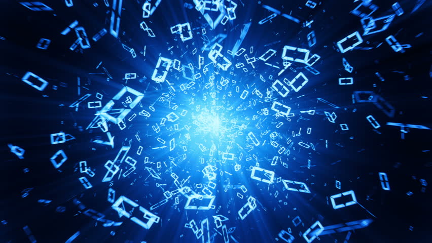 animated background binary code dark blue Stock Footage Video (100% ...