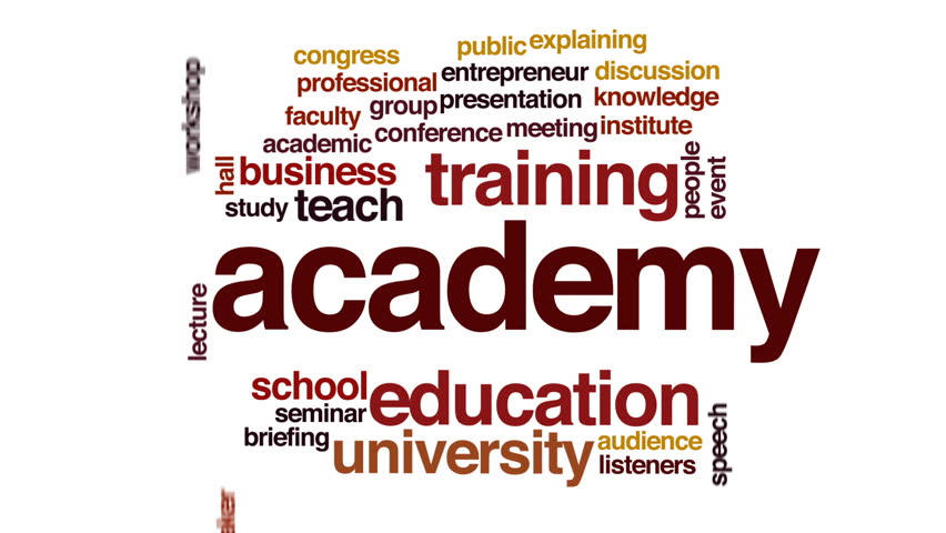 Academy Animated Word Cloud. Stock Footage Video (100% Royalty-free ...
