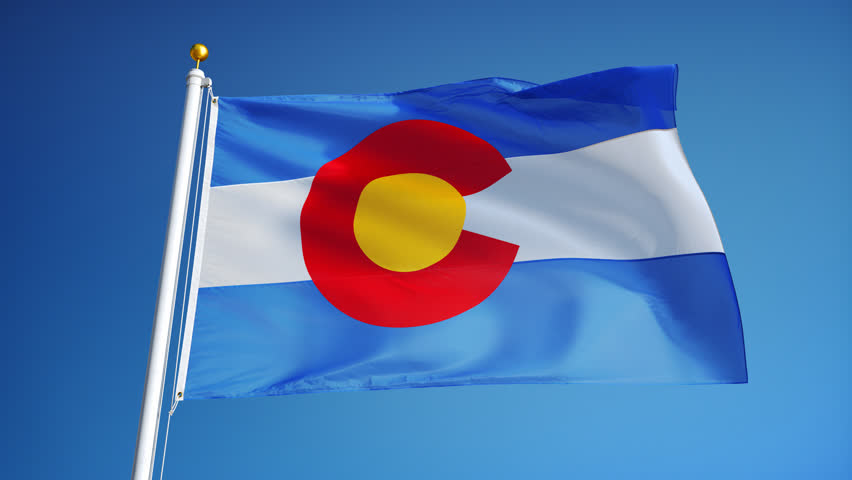 Colorado Us State Flag Waving Slow Stock Footage Video (100% Royalty ...
