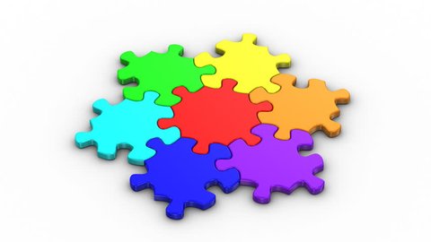 Puzzle Pieces Animation Concept Solutionteamwork Success Stock Footage ...