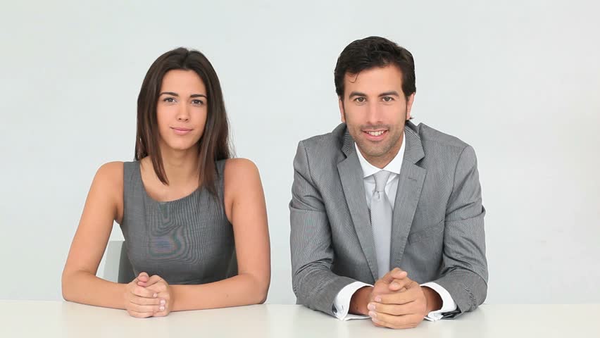 business people talking camera Stock Footage Video (100% Royalty-free ...