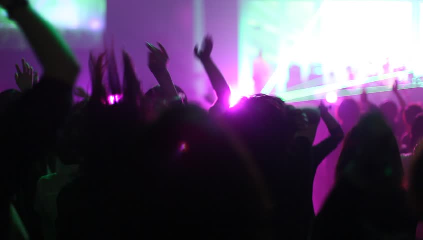 Crowd of People Illuminated By Stock Footage Video (100% Royalty-free ...