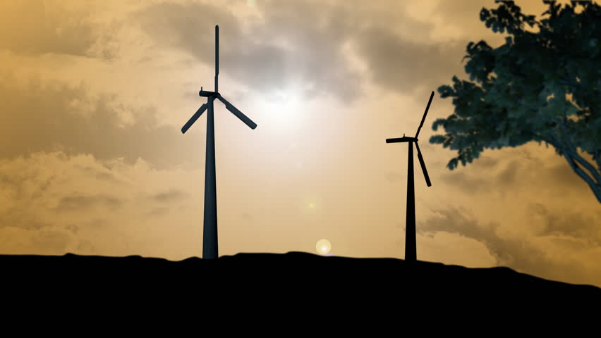 Moving Wind Turbine On a Stock Footage Video (100% Royalty-free) 217582 ...