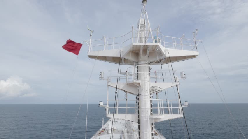 very large tanker deck mast bridge Stock Footage Video (100% Royalty ...