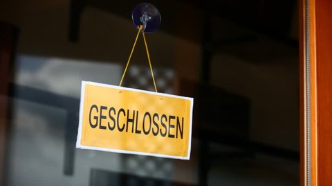 Open Closed Signs German Stock Footage Video (100% Royalty-free ...