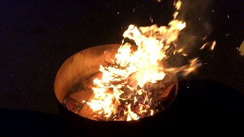 Fire Metal Barrel Slow Motion Stock Footage Video (100% Royalty-free ...