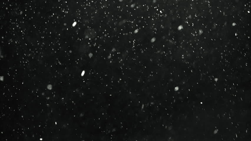 isolated snow falling on black background Stock Footage Video (100% ...