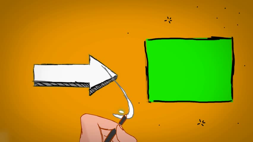 hand-drawn green screen animation Stock Footage Video (100% Royalty ...