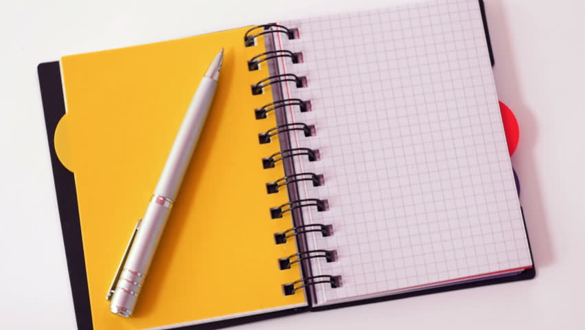 Notebook open with tab Stock Video Footage - 4K and HD Video Clips ...