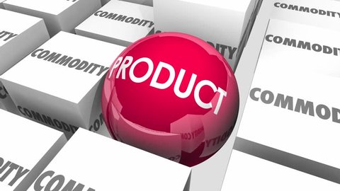 Product Vs Commodity Unique Differentiator Competitive Stock Footage ...