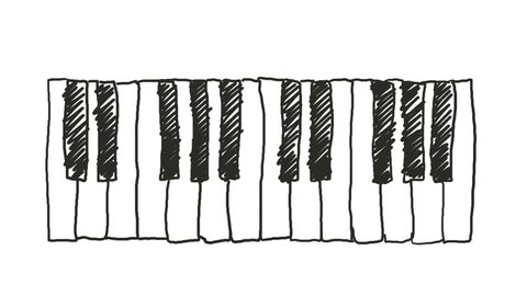 Animated Jazz Instruments Including Piano Keyboard Stock Footage Video ...