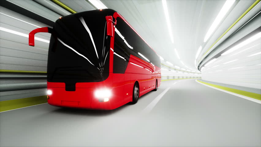 Red Tourist Bus in a Stock Footage Video (100% Royalty-free) 21929758 ...