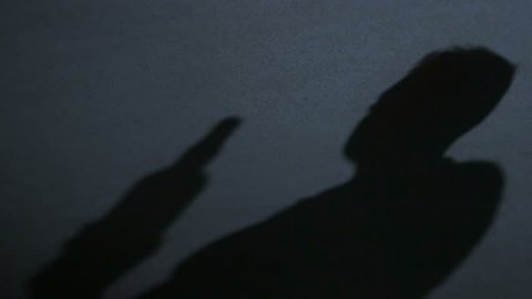 Silhouette Drunk Man Drinking Alcohol Falling Stock Footage Video (100% ...