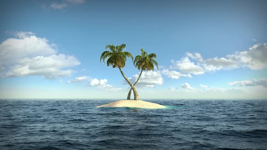 Small Island in Ocean Stock Footage Video (100% Royalty-free) 21983440 ...