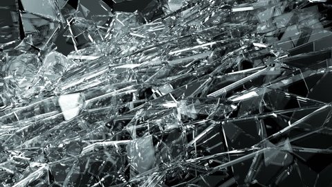 Glass Crack Shatter Slow Motion Alpha Stock Footage Video (100% Royalty ...