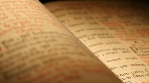 4k Fast Flipping Pages Antique Bible Stock Footage Video (100% Royalty ...