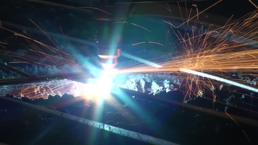 Plasma Cutting a Close-up Stock Footage Video (100% Royalty-free ...