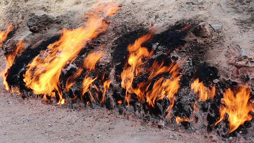 nature burning ground natural gas Stock Footage Video (100% Royalty ...