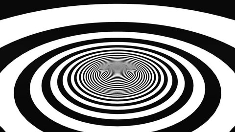 Hypnotic Black White Circles Pattern Animation Stock Footage Video (100 ...