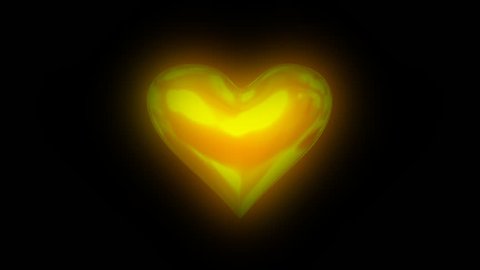 Animated Spinning Glowing Gold Heart Against Stock Footage Video (100% ...