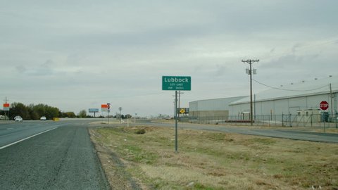 This Shot Lubbock Texas Sign City Stock Footage Video (100% Royalty ...