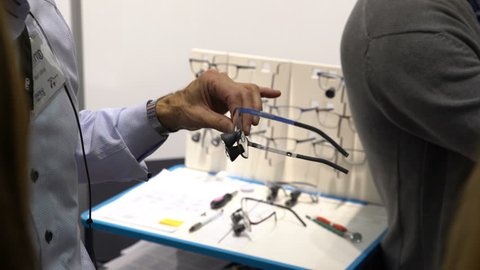 Healthcare Worker Laboratory Technician Using Fingerstick Stock Footage ...