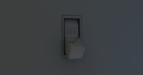 3d Illustrated Light Switch Animated Off Stock Footage Video (100% ...