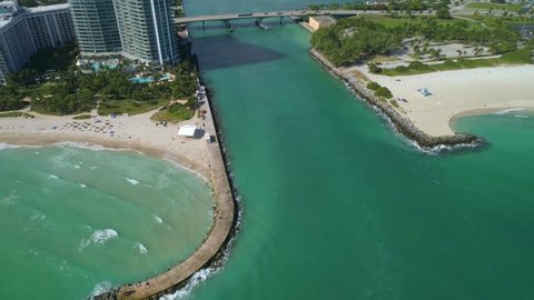 Aerial Tour Haulover Miami Inlet Stock Footage Video (100% Royalty-free ...