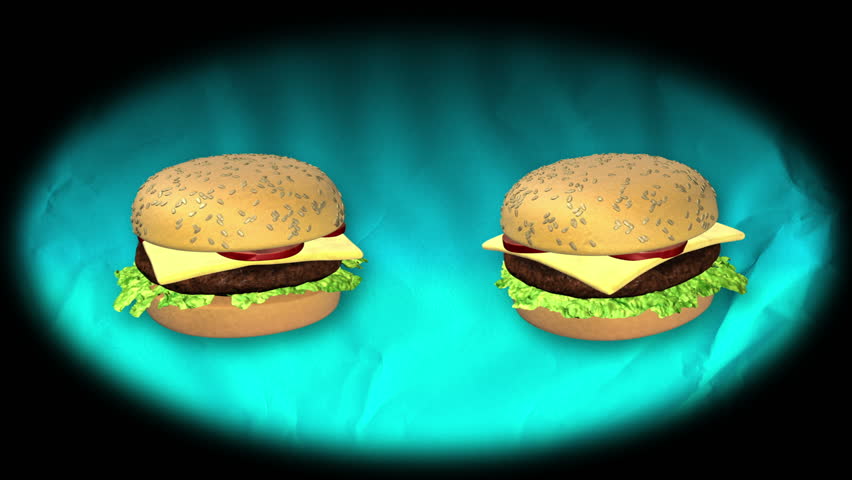 Spinning Burger Loop Background Burger 05 Stock Footage Video (100% ...