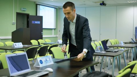 professional engineer office working on virtual Stock Footage Video ...