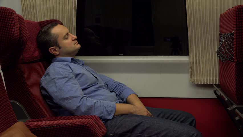 Young Man Sleeping in Train, Stock Footage Video (100% Royalty-free ...