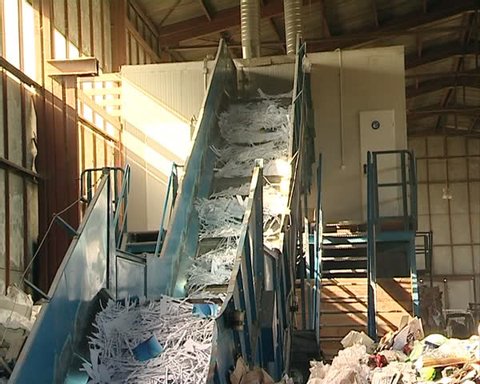 Paper Polythene Plastic Recycling Waste Moving Stock Footage Video (100 ...