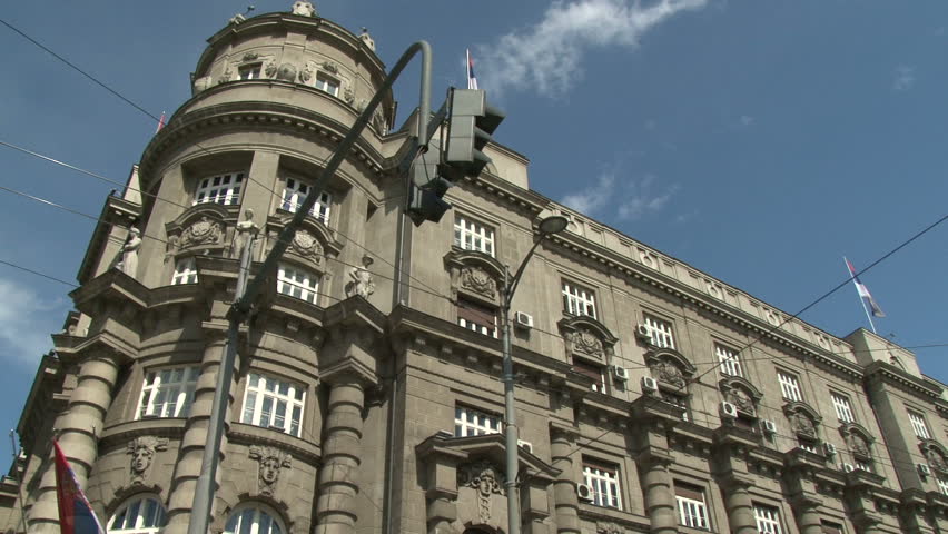 belgrade serbian government building Stock Footage Video (100% Royalty ...
