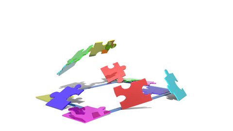 Exploding Puzzle Stock Footage Video (100% Royalty-free) 22254358 ...