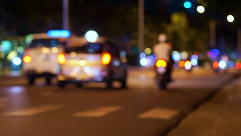 defocused night traffic lights time lapse Stock Footage Video (100% ...