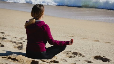 Persistent Female Training Sea Beach Stock Footage Video (100% Royalty ...