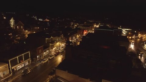 Amazing Aerial View Park City Night Stock Footage Video (100% Royalty ...