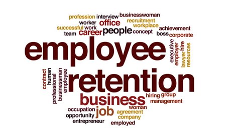 Employee Retention Animated Word Cloud Stock Footage Video (100% ...