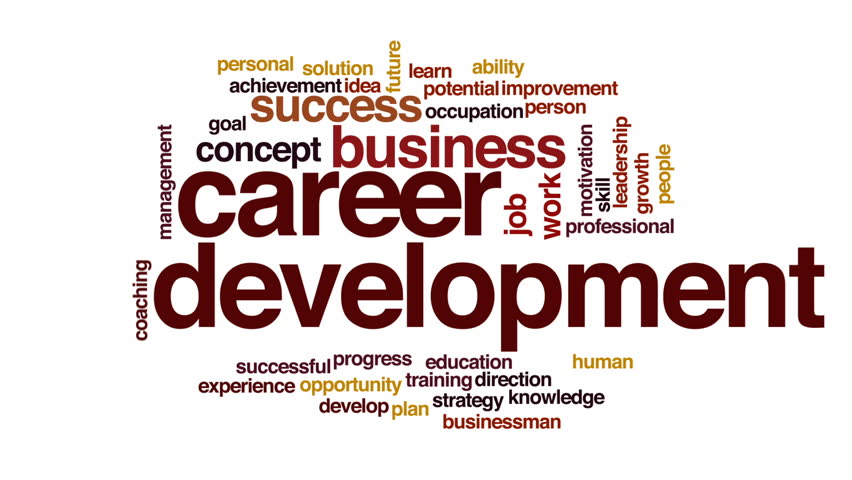 Career Development Animated Word Cloud. Stock Footage Video (100% ...