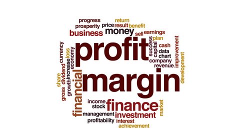 Profit Margin Animated Word Cloud Stock Footage Video (100% Royalty ...