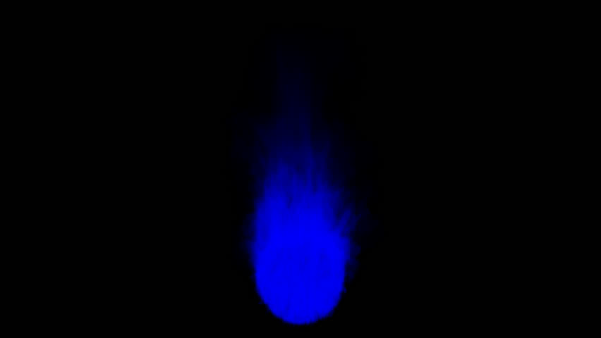 animated blue flame torch against transparent Stock Footage Video (100% ...