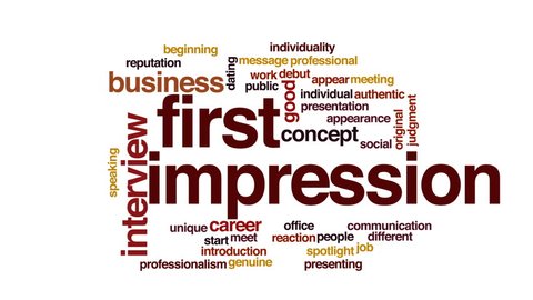 First Impression Animated Word Cloud Stock Footage Video (100% Royalty ...